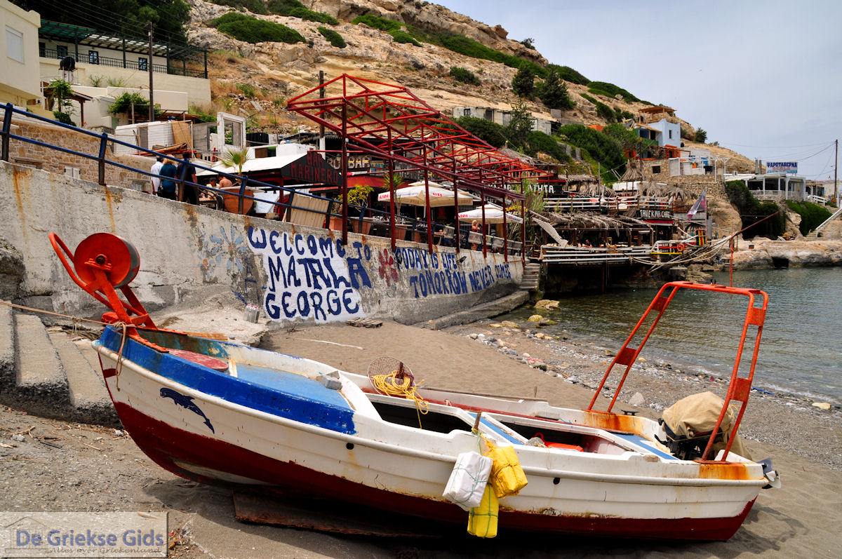 Matala Kreta - hippiedorp tussen de witte krijtrotsen