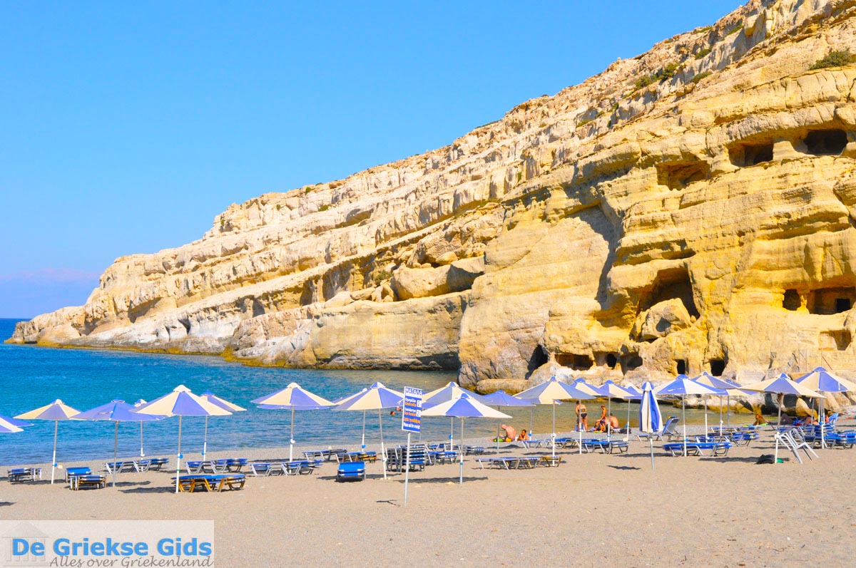 Matala Kreta - hippiedorp tussen de witte krijtrotsen